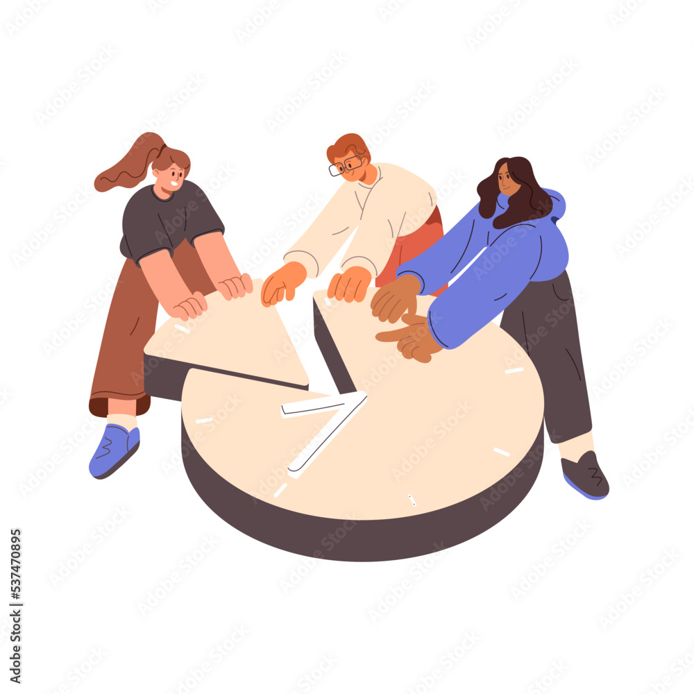 Time management, period concept. Business team, happy employees with ...