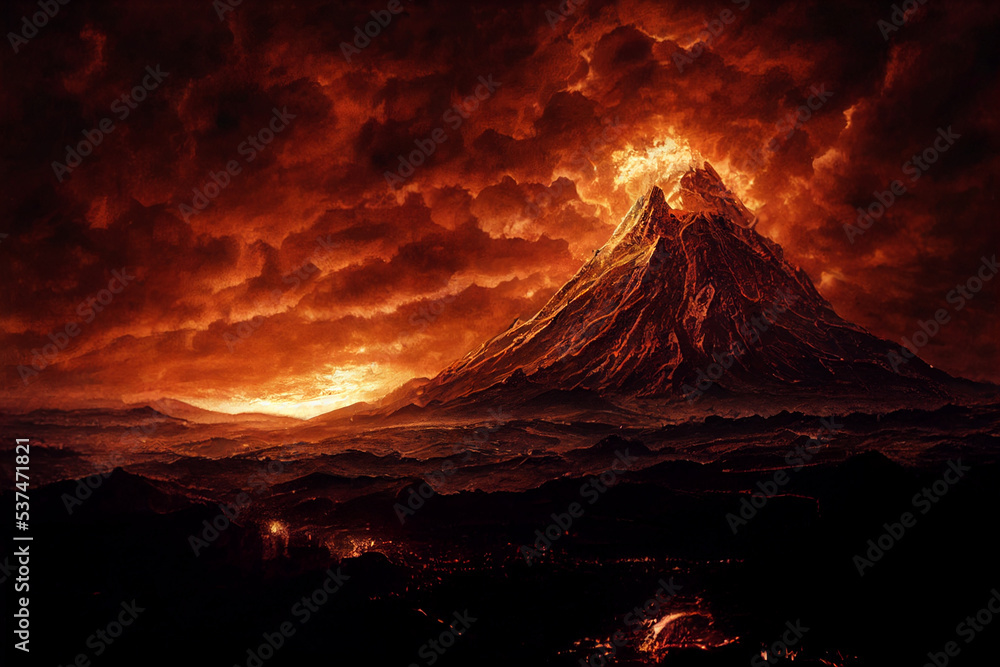 Poster Concept art illustration of Mordor land – Wall Art | UkPosters