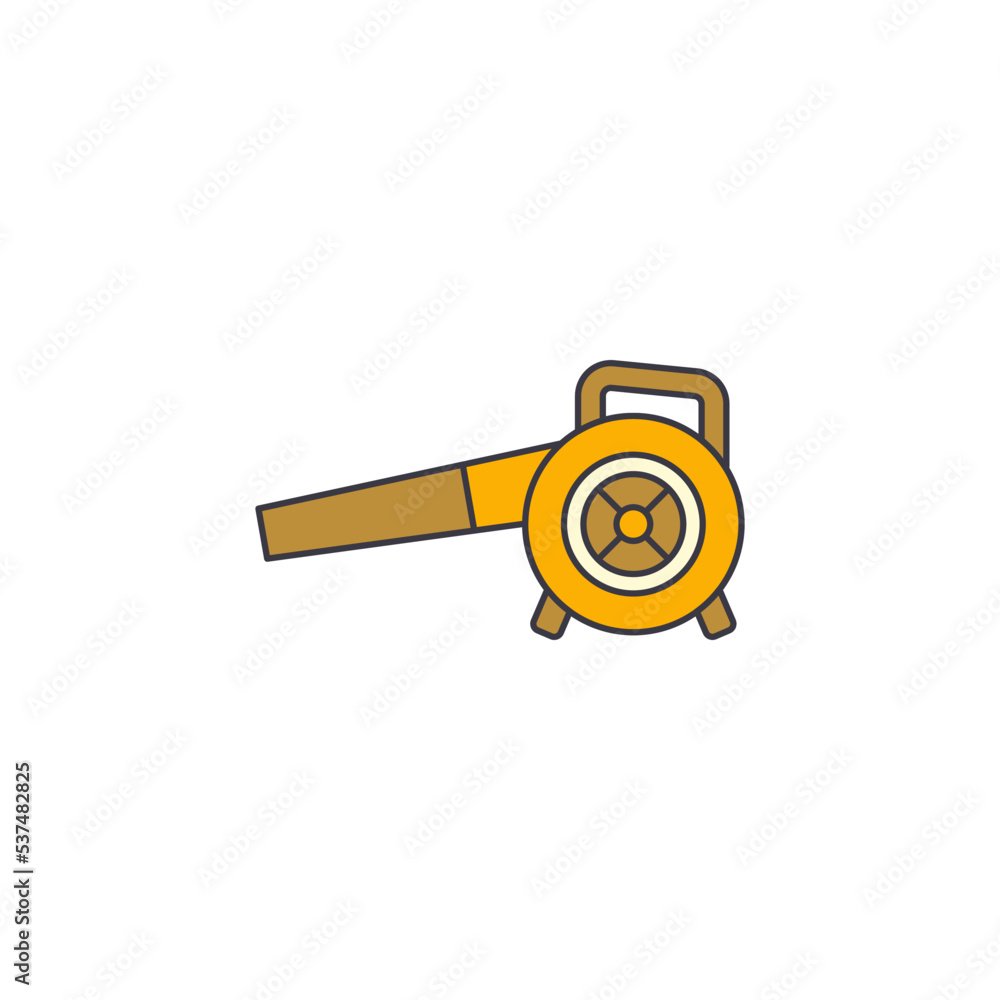 Dust Blower icon in color, isolated on white background Stock Vector ...