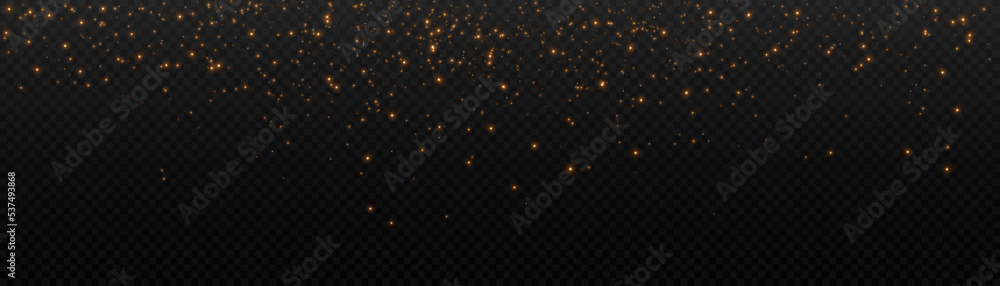 Glowing bright light effect with lots of shiny particles isolated on ...