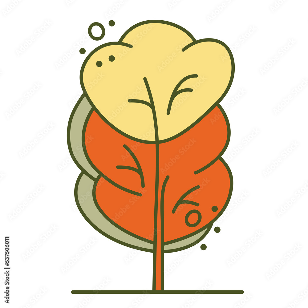 Frontal tree. Entourage design. For the landscape design plan ...