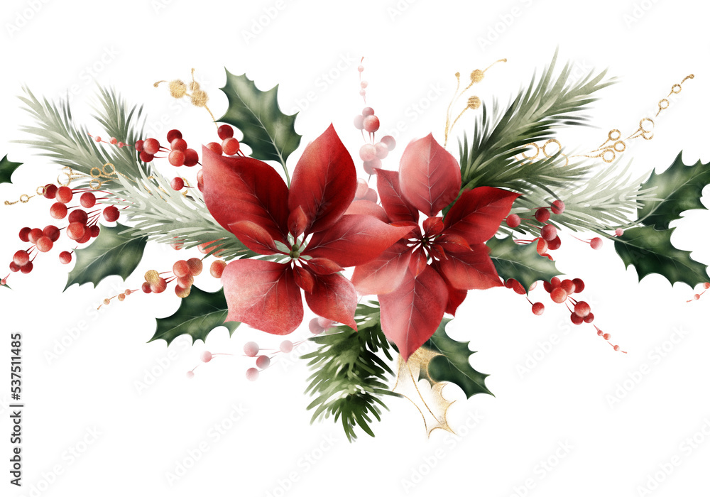 Seamless Christmas Border, Christmas frame, Christmas greeting card ...
