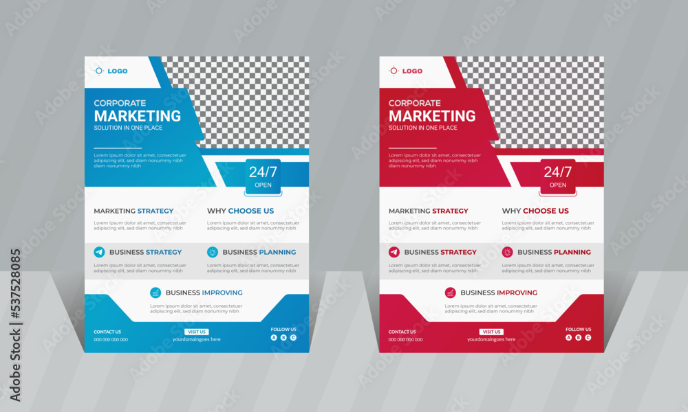 Corporate business flyer Template brochure cover vector design A4 size ...