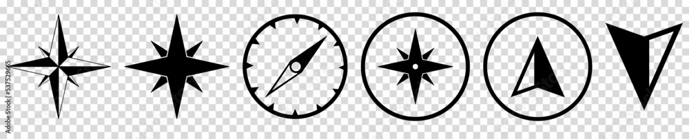 Set of compass icons. Design for web and mobile app. Vector ...