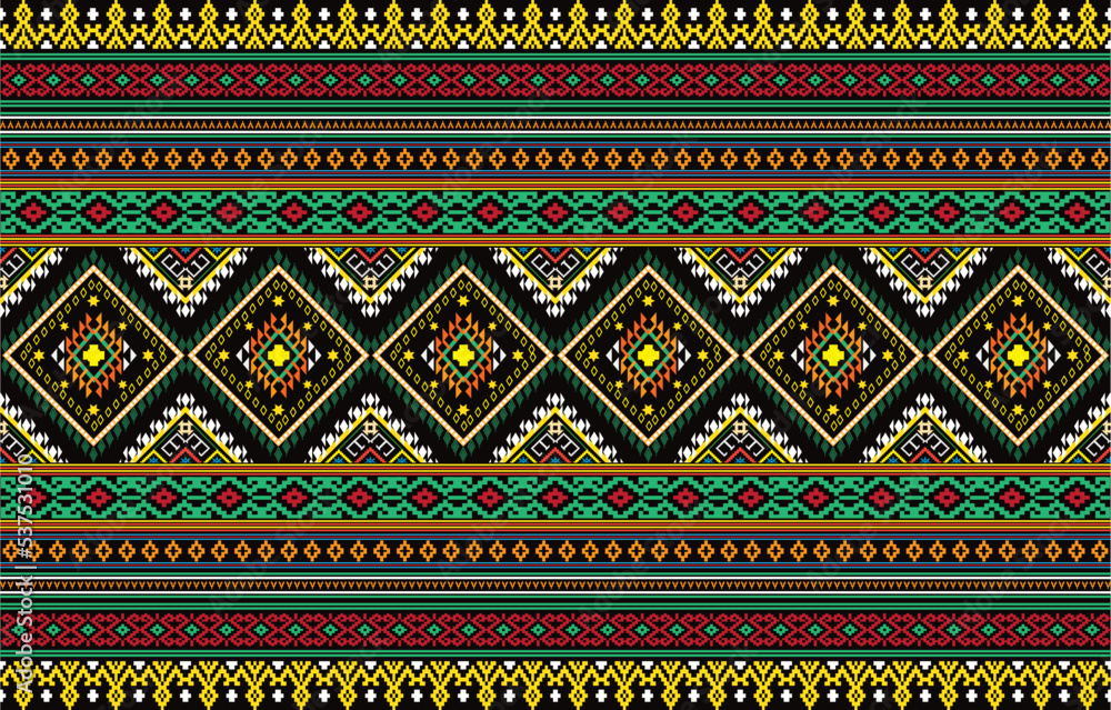 Geometric vector background with sacral tribal ethnic elements ...