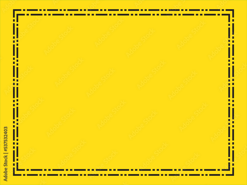 yellow border frame black Stock Vector | Adobe Stock