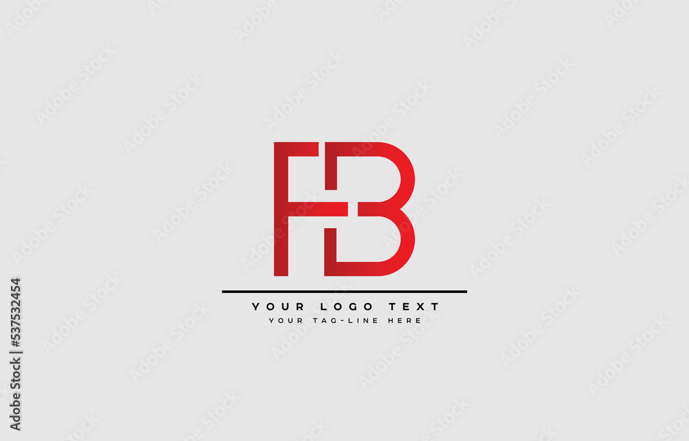 FB BF logo design concept with background. Initial based creative ...