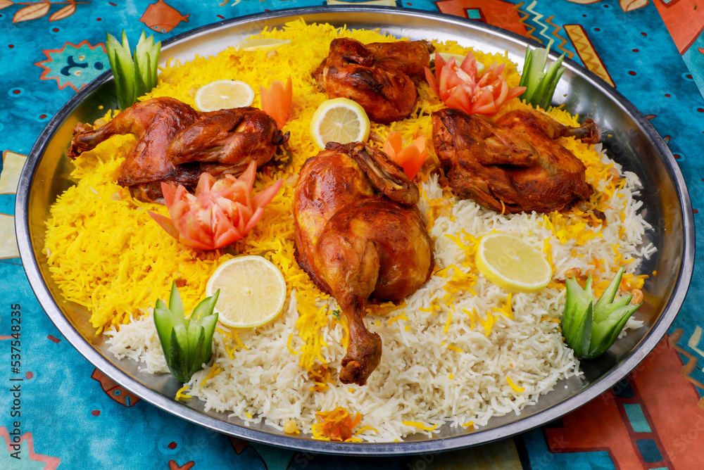 Arabian Roasted Full Chicken Biryani Stock Photo | Adobe Stock
