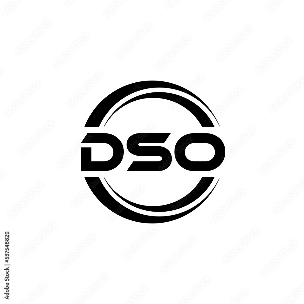 DSO letter logo design with white background in illustrator, vector ...