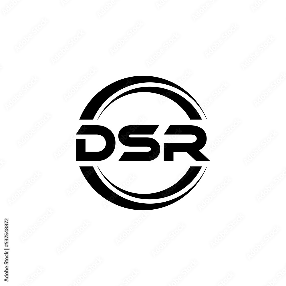 DSR letter logo design with white background in illustrator, vector ...
