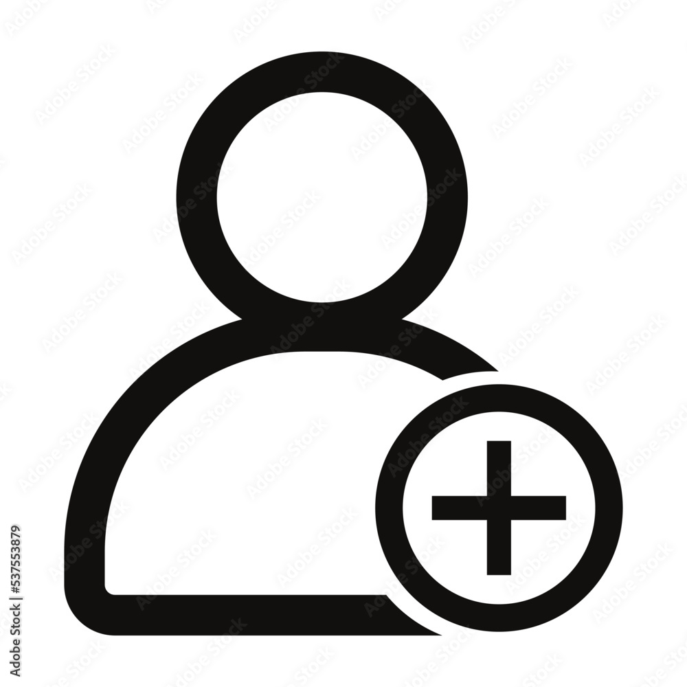 Add new user icon vector male person profile avatar with plus symbol ... Add new user icon vector male person profile avatar with plus symbol ...
