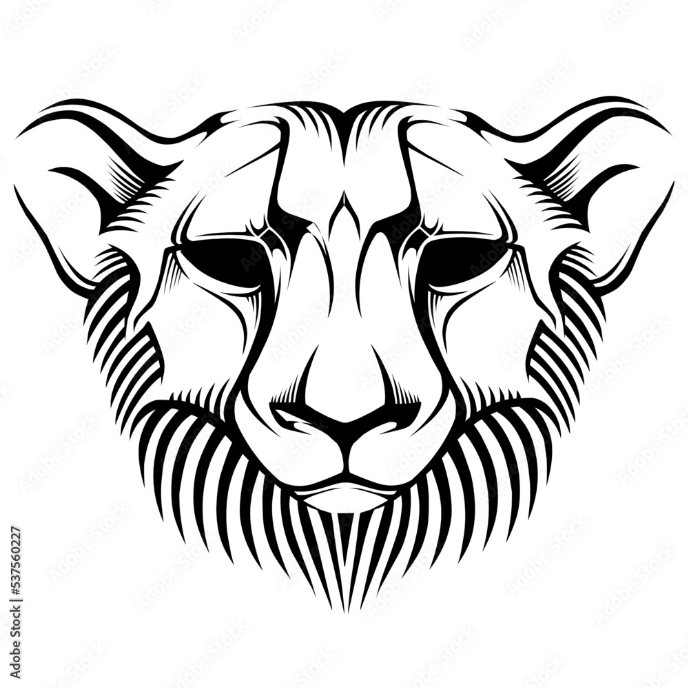 Cheetah face vector Stock Vector | Adobe Stock