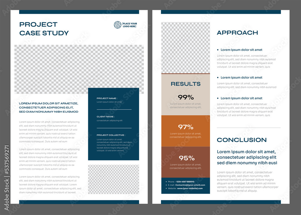 Case study template with minimal design | Professional case study template design | creative ...