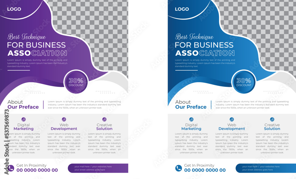 Modern corporate design template for business presentation Flyer ...