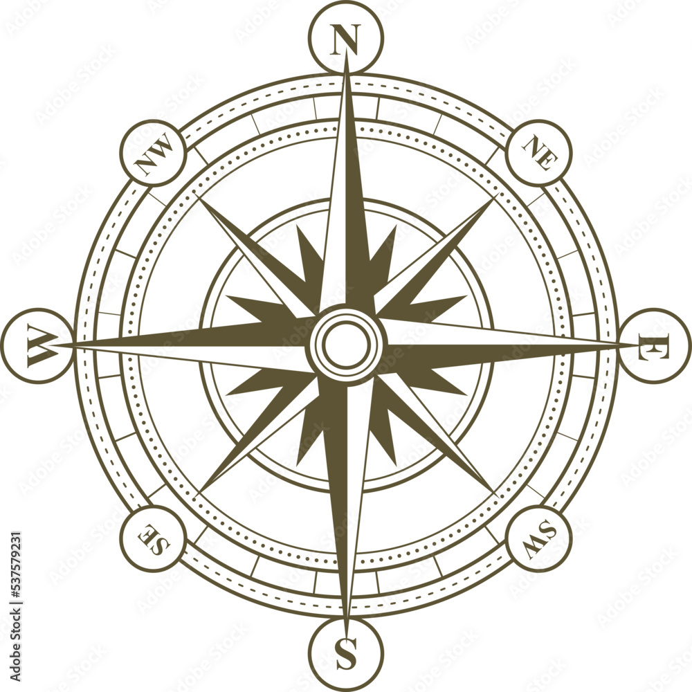 Vintage Compass Symbol