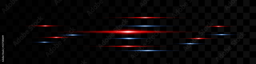 Motion light effect for banners. Blue lines. Speed effect on ...