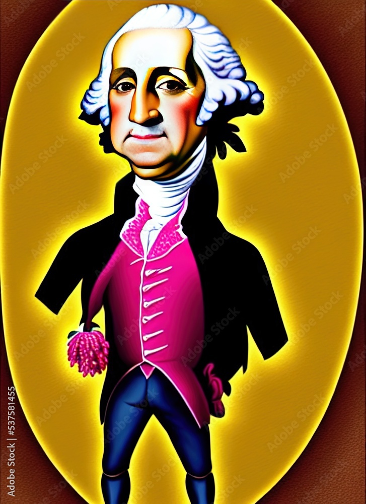George Washington caricature portrait satire original art fair use ...