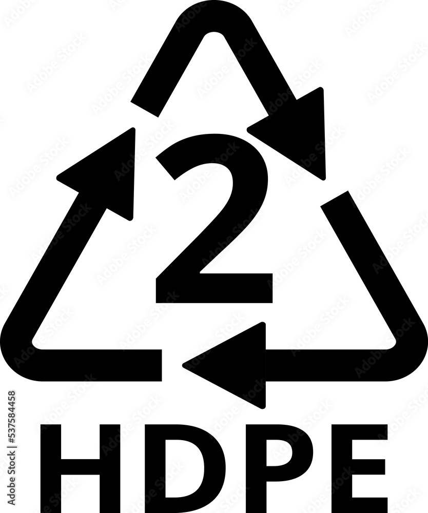 HDPE icon, Packaging Symbol piktogram, transparent backgrounds Stock ...