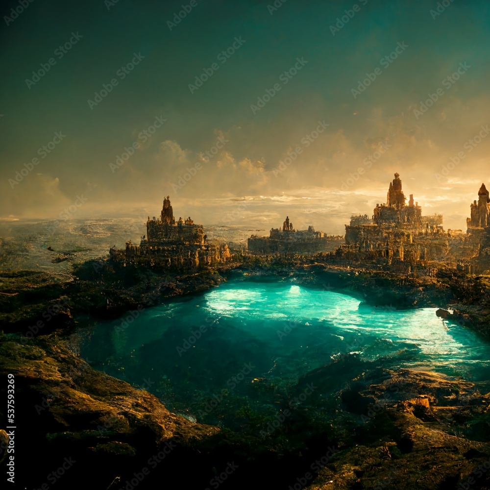Lost City of Atlantis in his prime,ultra details, unreal engine, octane ...