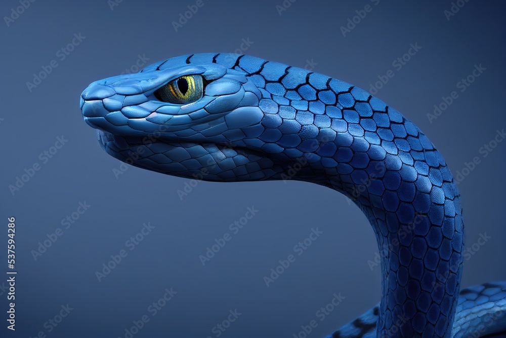 viper snake close-up, viper snake head, animal close-up, 3D rendering ...