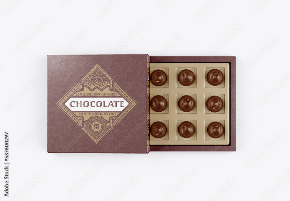Box of Chocolates Mockup Stock Template | Adobe Stock