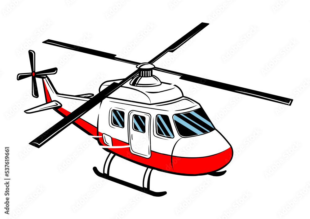 Rescue helicopter pop art PNG illustration with transparent background ...
