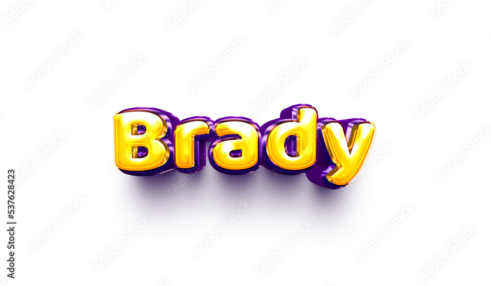 names of boys English helium balloon shiny celebration sticker 3d ...