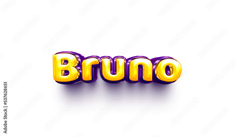 names of boys English helium balloon shiny celebration sticker 3d ...