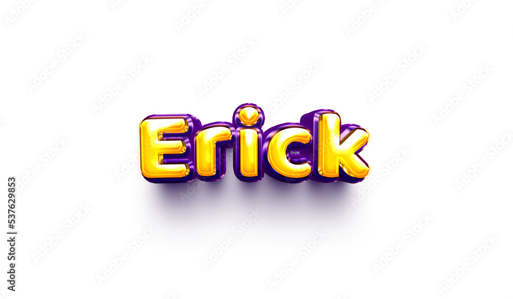 names of boys English helium balloon shiny celebration sticker 3d ...