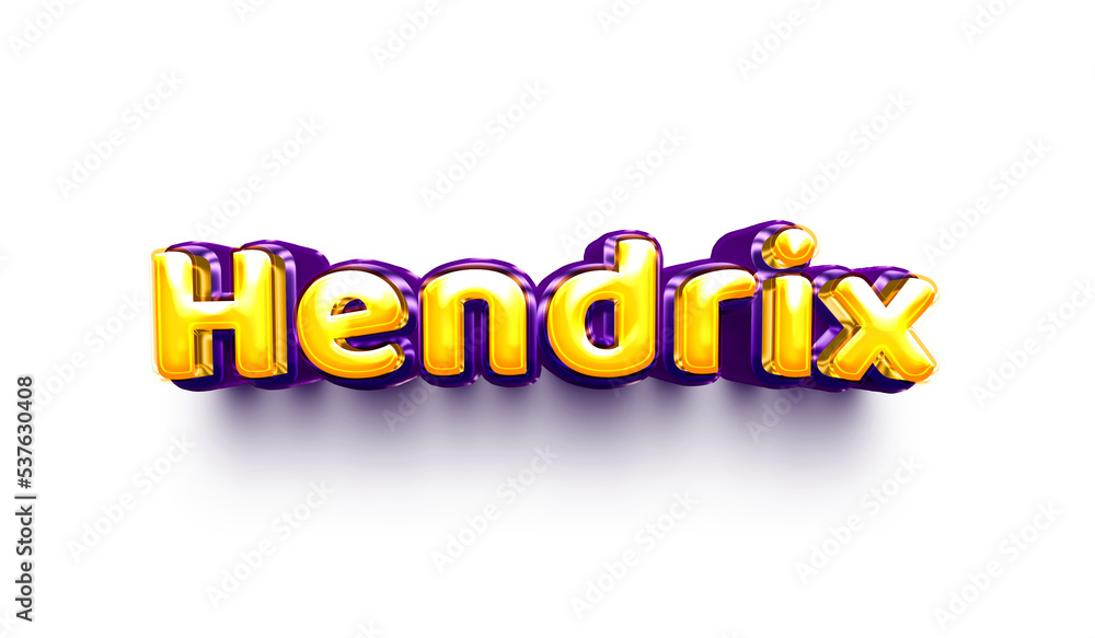 names of boys English helium balloon shiny celebration sticker 3d ...