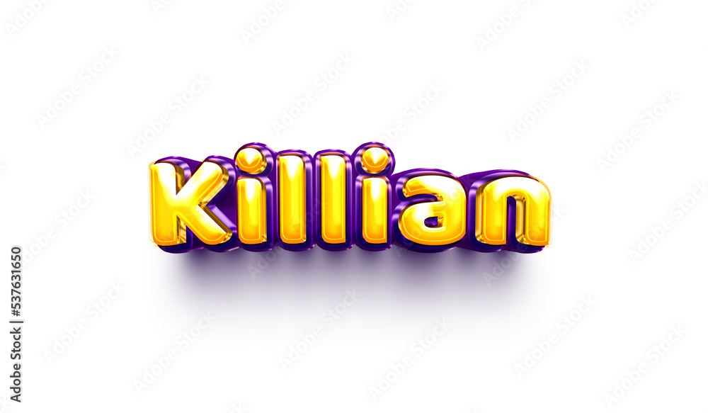 names of boys English helium balloon shiny celebration sticker 3d ...