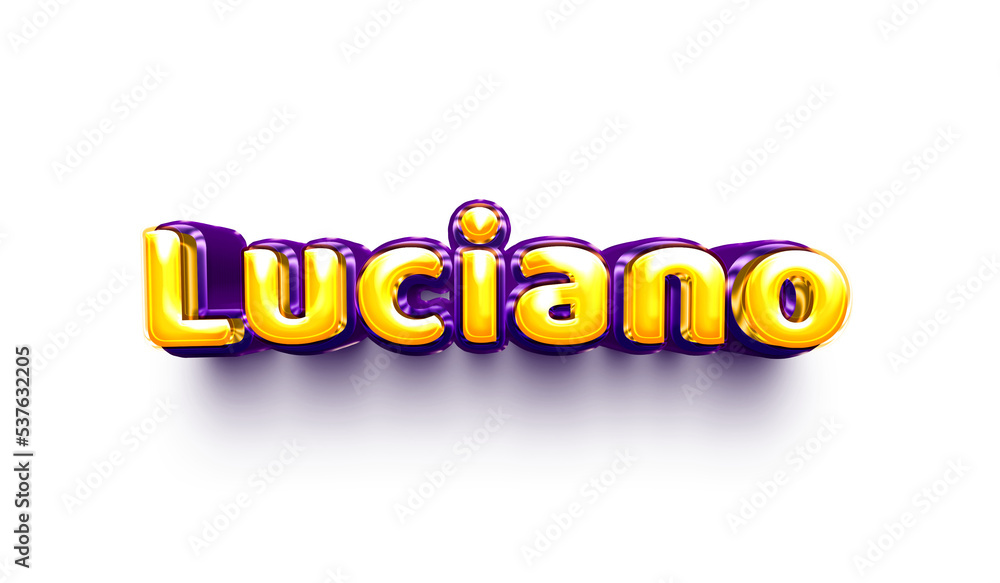 names of boys English helium balloon shiny celebration sticker 3d ...