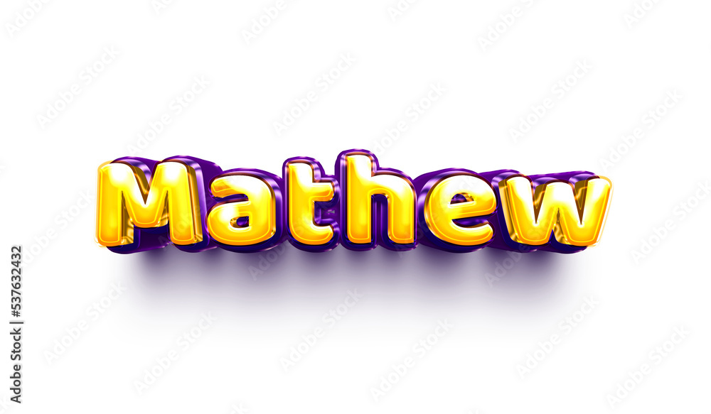 names of boys English helium balloon shiny celebration sticker 3d ...