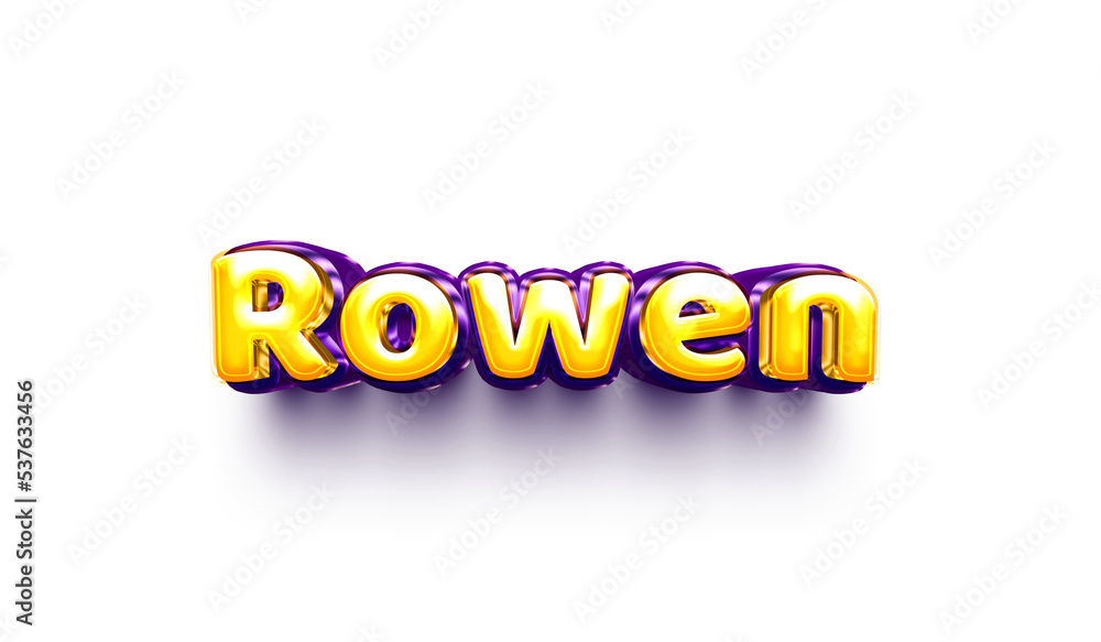 names of boys English helium balloon shiny celebration sticker 3d ...