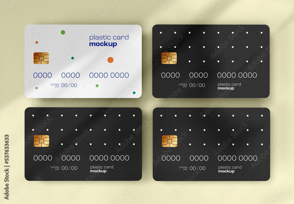 Plastic Card Mockup or Gift Card Stock Template | Adobe Stock