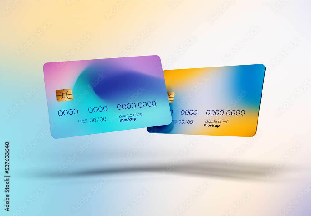 Plastic Card Mockup or Gift Card Stock Template | Adobe Stock