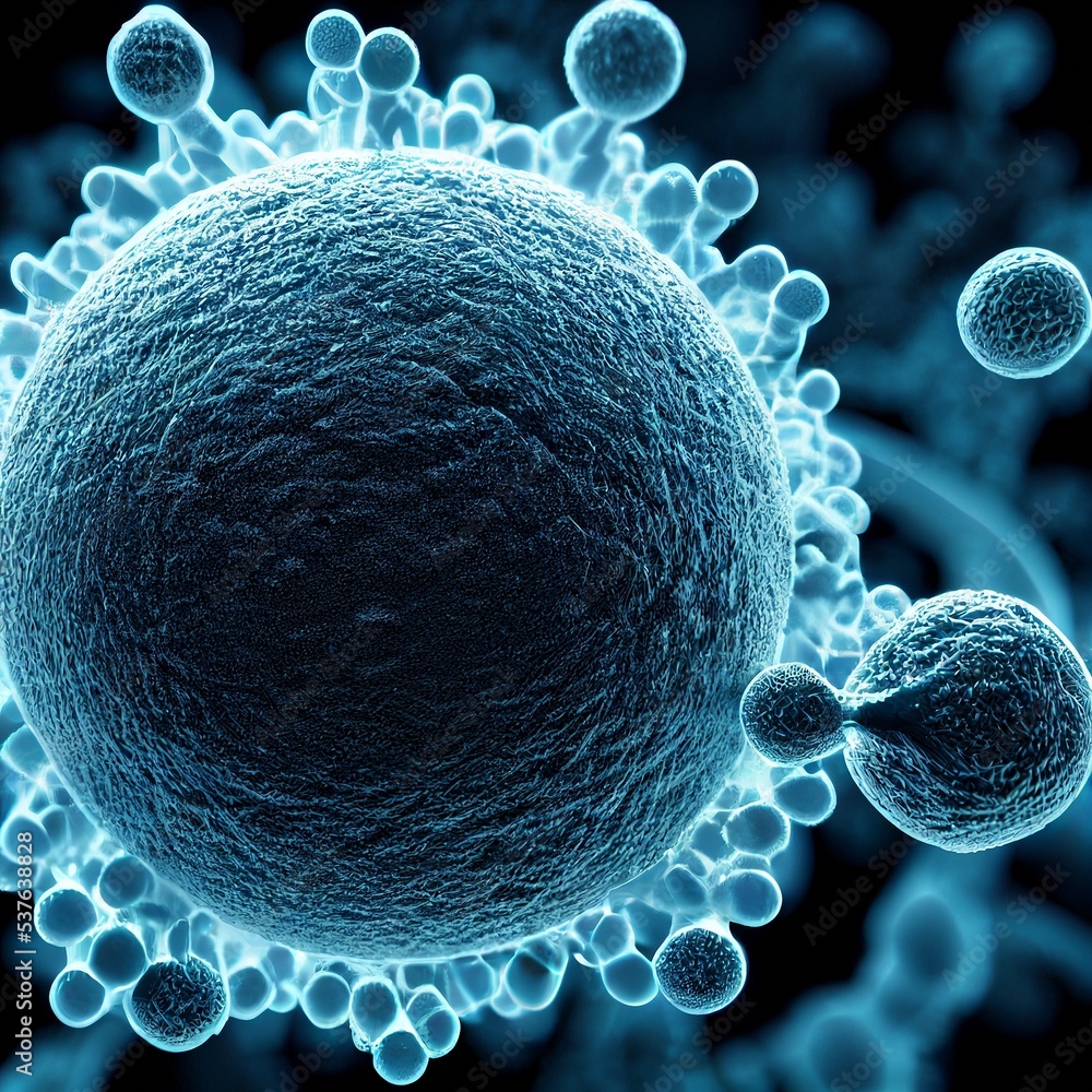 wallpaper with virus cells. Microscopic rendering. Tile background ...