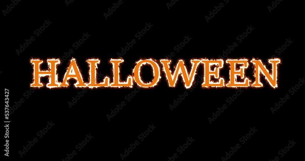 Halloween Font, Fire Effect, Scary Spooky Alphabet, Talking Letters for ...