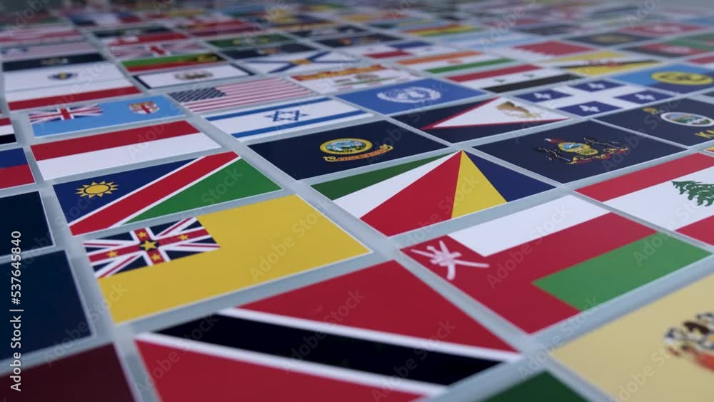 Flags of the World Stock Video | Adobe Stock