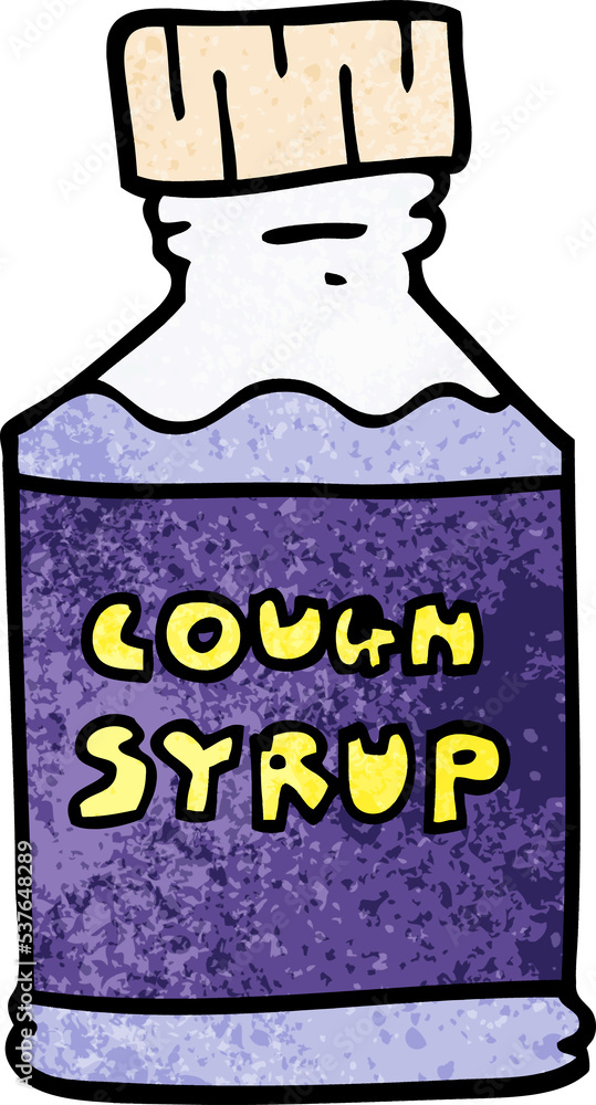 cartoon doodle cough syrup Stock Illustration | Adobe Stock