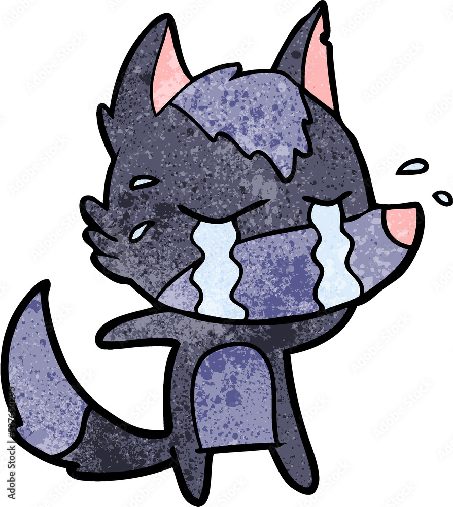 cartoon crying wolf Stock Illustration | Adobe Stock