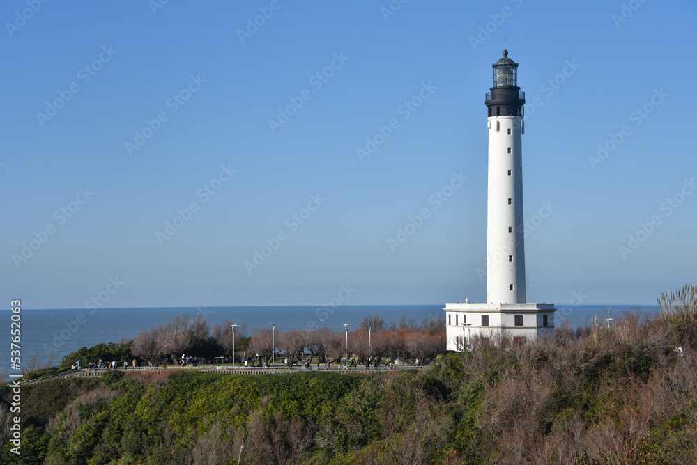 Biarritz, France - 15 Jan, 2023: Winter views of the Phare de Biarritz ...