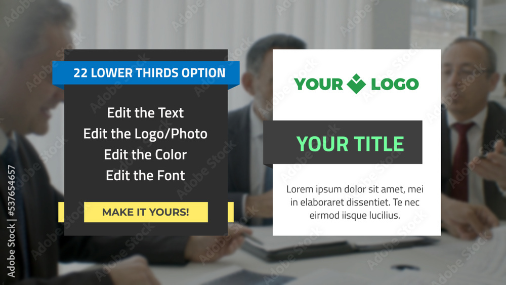 22 Stylish Title Overlays Stock Template | Adobe Stock