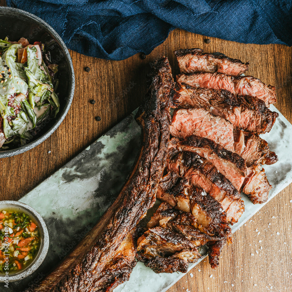 carne asada, a la parrilla, grills, grill, comida, almuerzo, ensalada ...