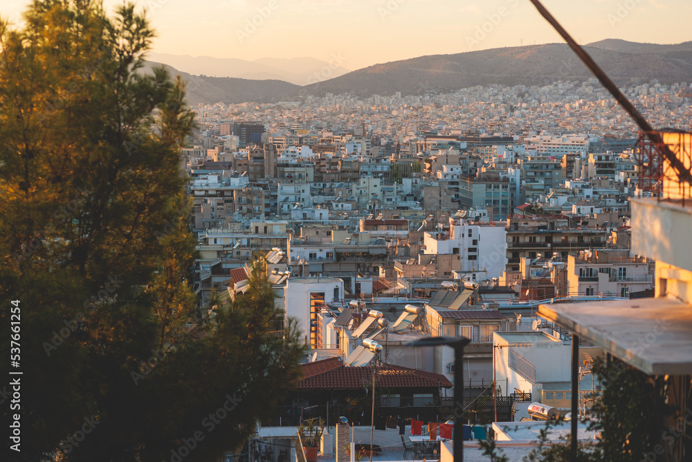 Piraeus city, Attica, beautiful panoramic view of Piraeus, Greece, with ...