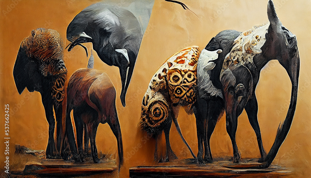 Abstract African Animal Art