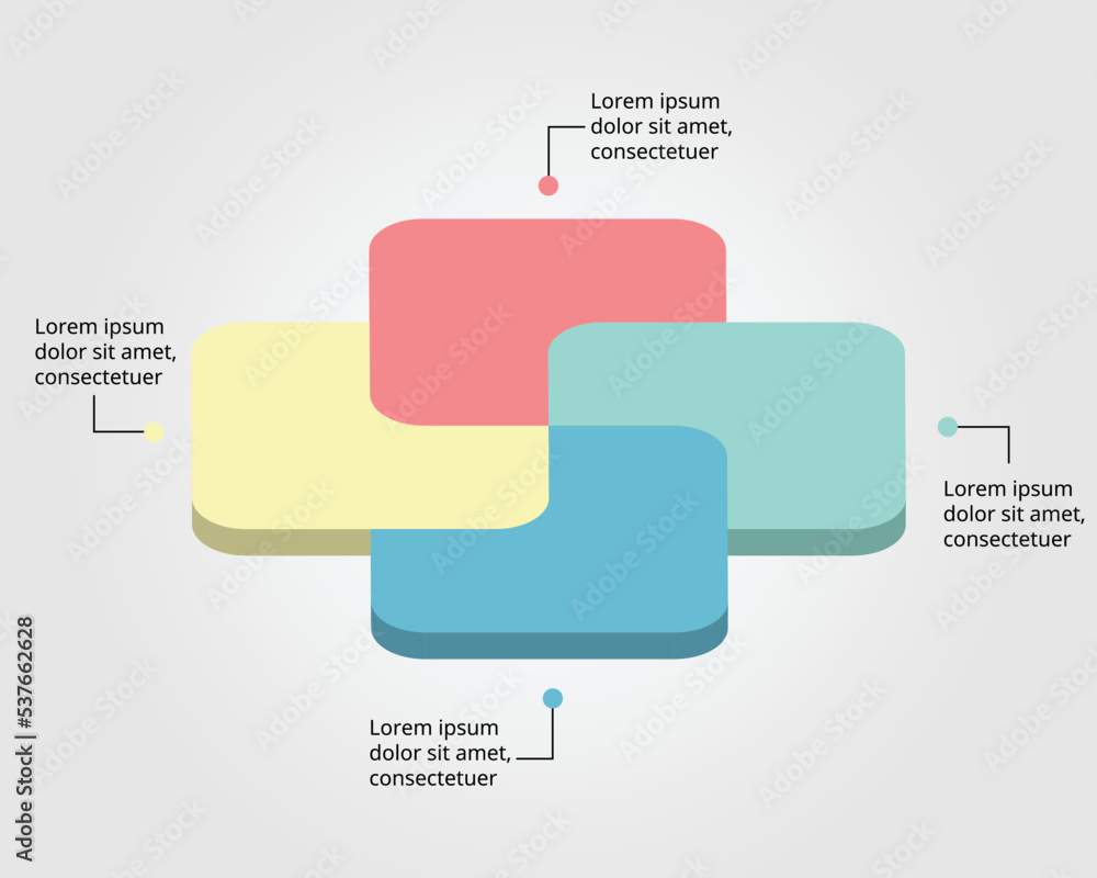 Square Chart Template For Infographic For Presentation For 4 Element Square Chart Template For Infographic For Presentation For 4 Element