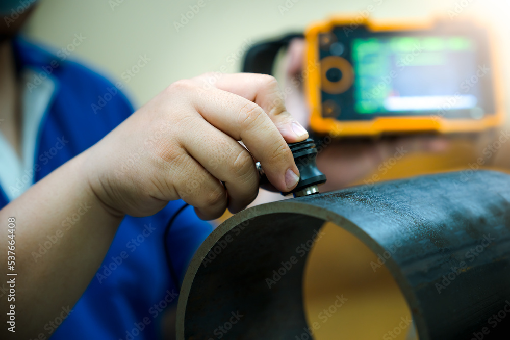 UT, Ultrasonic testing to detect imperfection or defect in piping of ...