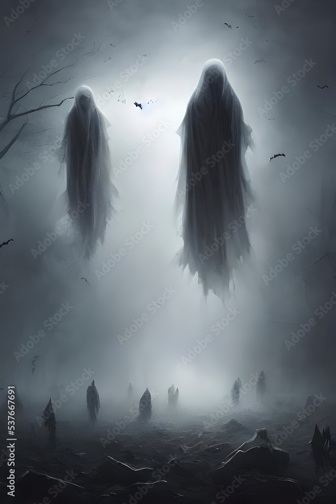 The ghosts are haunting and creepy. They look like they're ready to ...