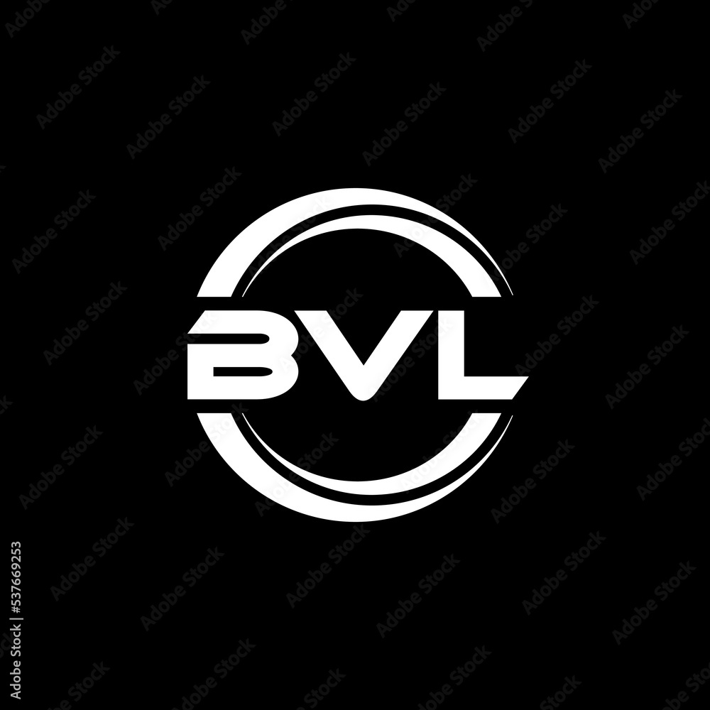 BVL letter logo design with black background in illustrator, vector ...
